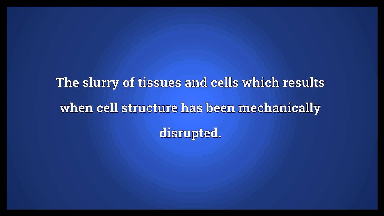 Homogenate Meaning - YouTube