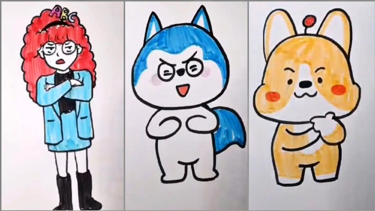 Cute drawing | How to draw cute pictures - YouTube