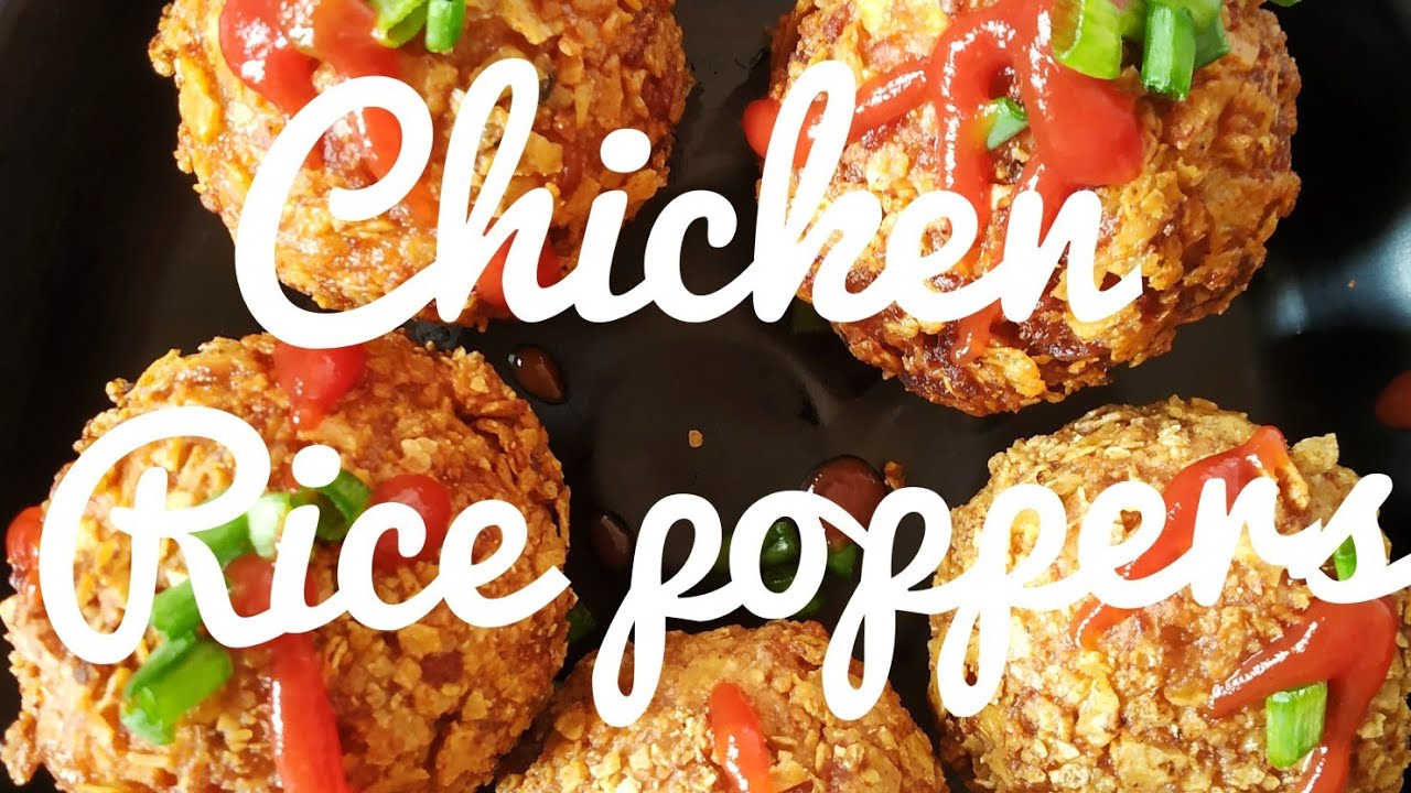 Stuffed Chicken Rice Ball Poppers #FusionFood #Poppers #RiceBalls # ...