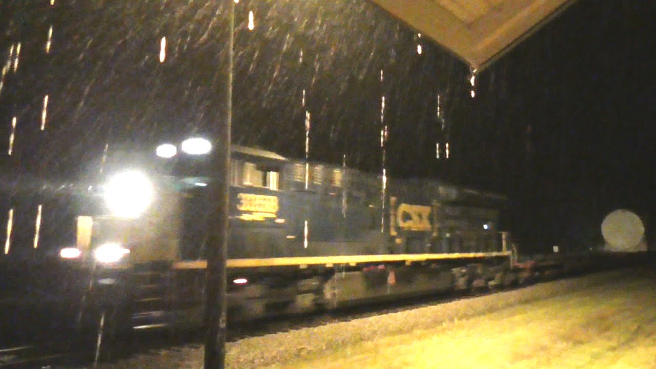 [2X] CSX Night Run of Big Loads, Railfanning Athens - Elberton GA, 04 ...
