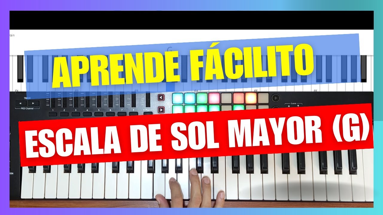 Como hacer fácilmente la escala de Sol Mayor G en piano | Piano Básico ...