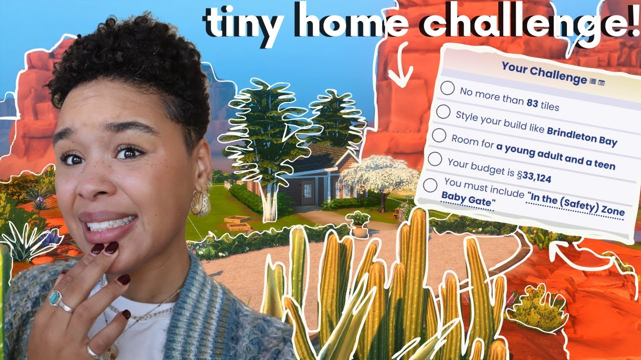 Building a TINY HOME in the sims but I use a RANDOM BUILD GENERATOR ...