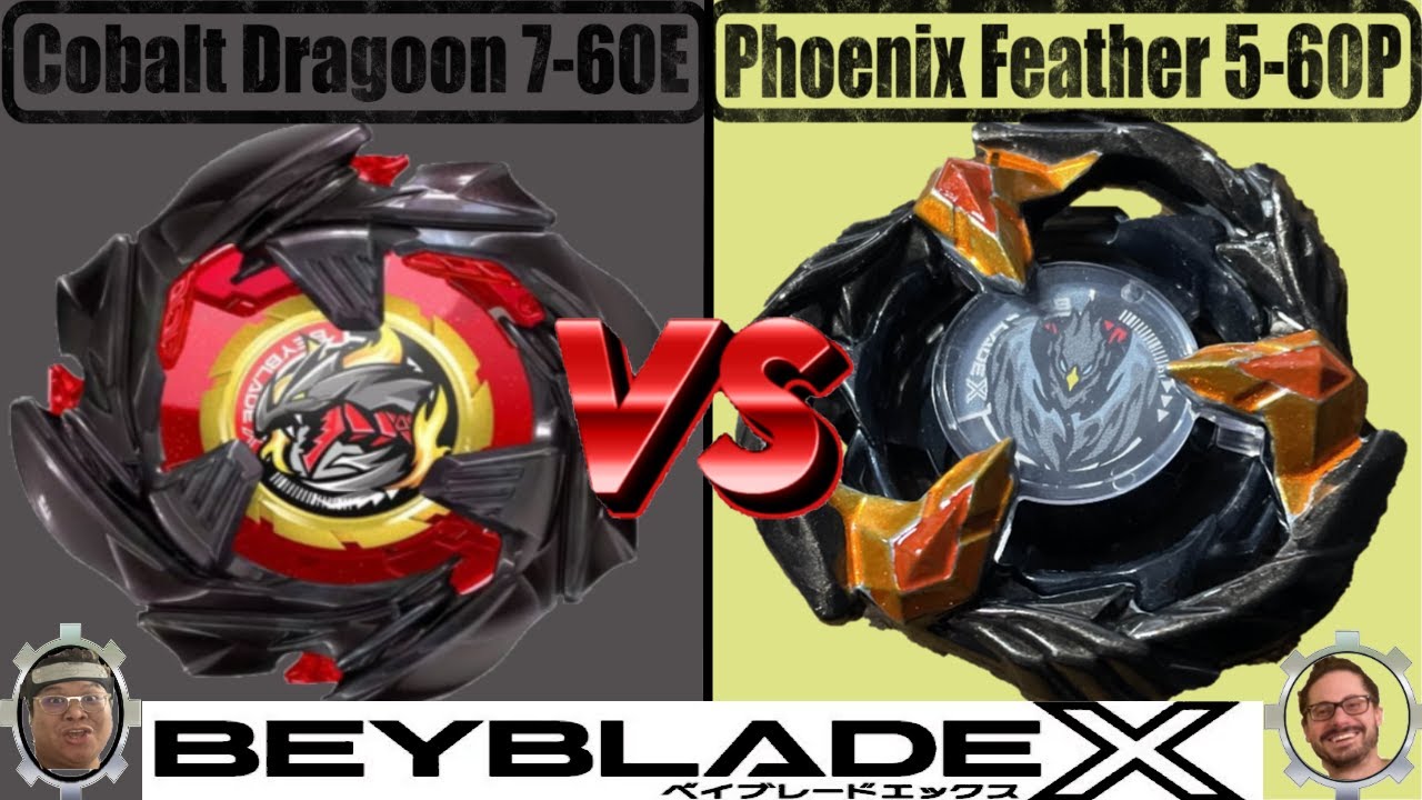 Beyblade X: Cobalt Dragoon VS Phoenix Feather(Custom Paint) - YouTube