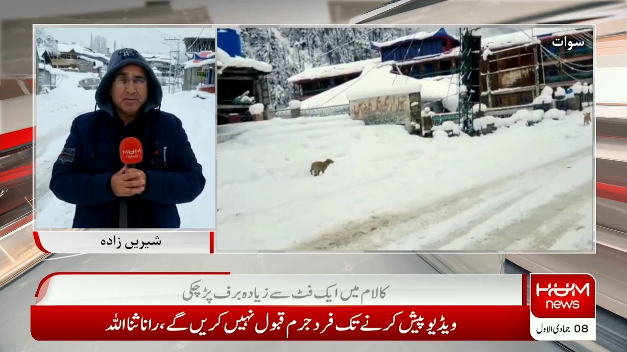 snowfall in Swat Valley | beautiful view | Sherin Zada | Hum News - YouTube