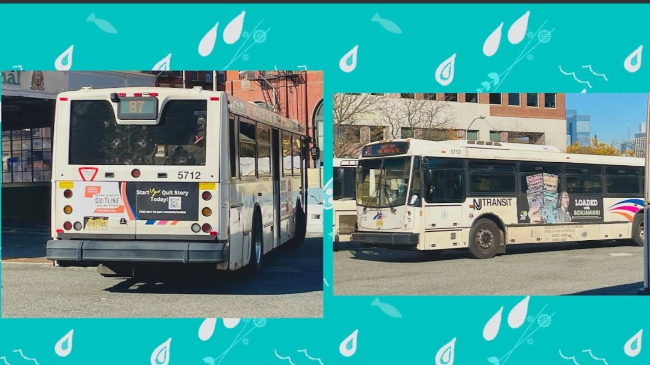 NJT 87 Hoboken Path Via Journal SQ NABI 40-SFW #5712 (Inside) - YouTube