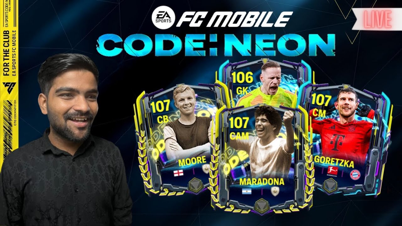 🔴LIVE FC Mobile | CODE: NEON Event Grinding & Pack Openings |Team ...