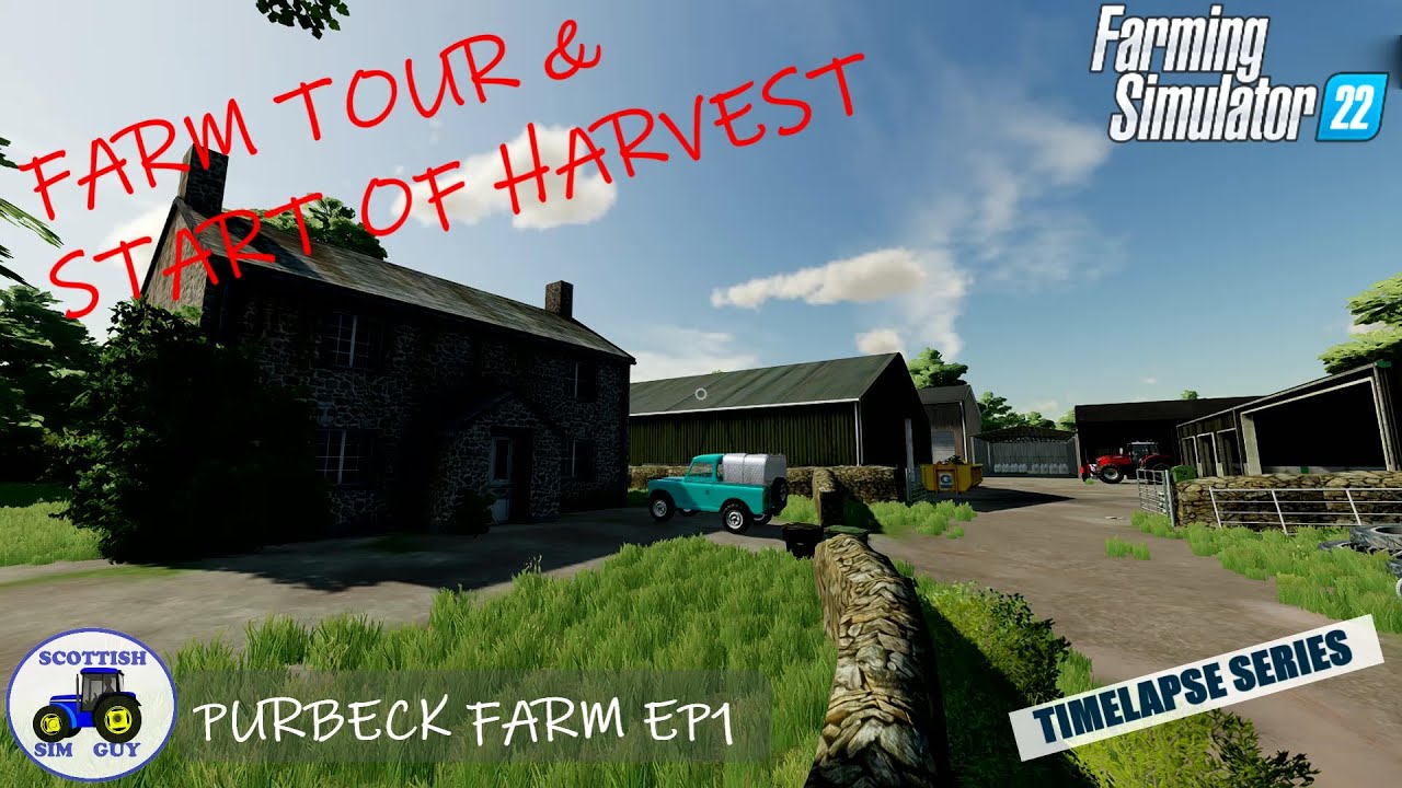 Purbeck Farm Ep1/Farm Tour/Wheat Harvest/OSR Harvest/Farming Simulator ...