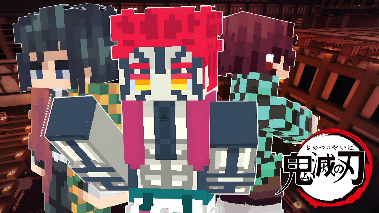 Slaying DEMONS In The INFINITY CASTLE | Minecraft Demon Slayer - YouTube