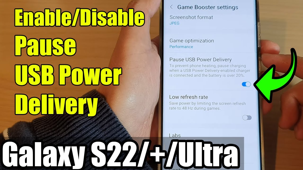 Galaxy S22/S22+/Ultra: How to Enable/Disable Pause USB Power Delivery ...