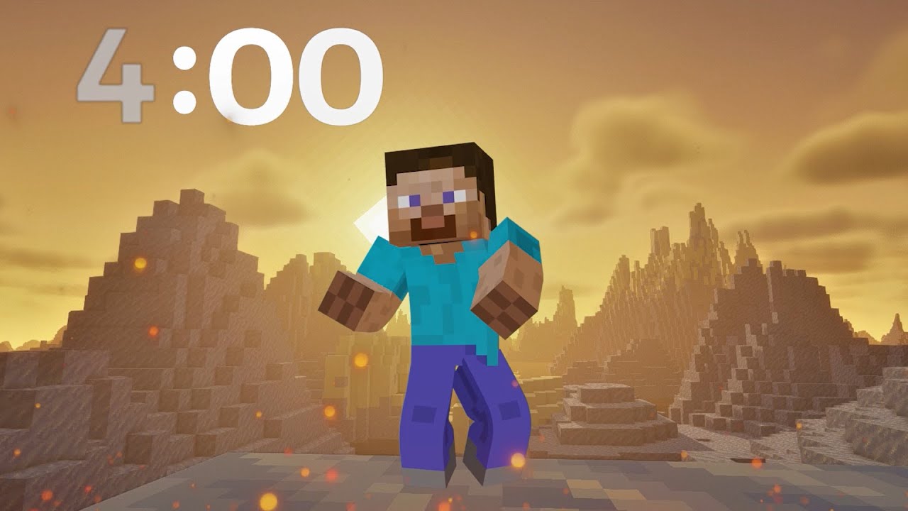 4 Minute Countdown Timer - Minecraft Dance - YouTube