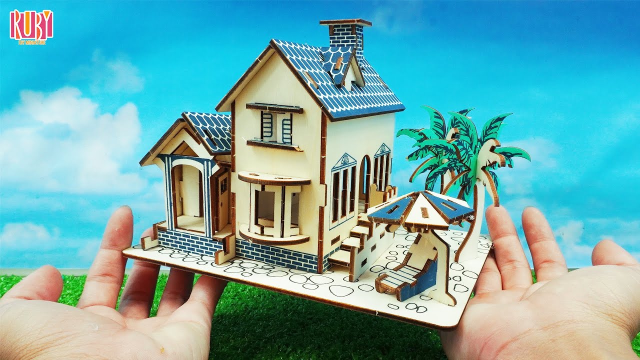 DIY Miniature Wooden House #29 How to make Seaside House with Wood ...