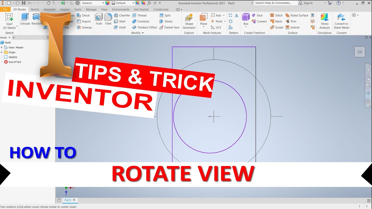 Inventor How To Rotate View YouTube Inventor How To Rotate View YouTube