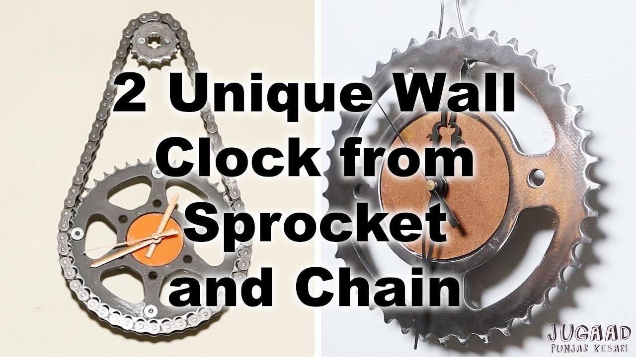 2 Unique Wall Clock from Sprocket and Chain - YouTube