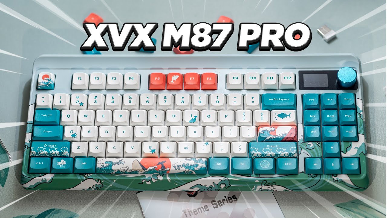 This Budget Keyboard has a SCREEN! | XVX M87 Pro Review - YouTube