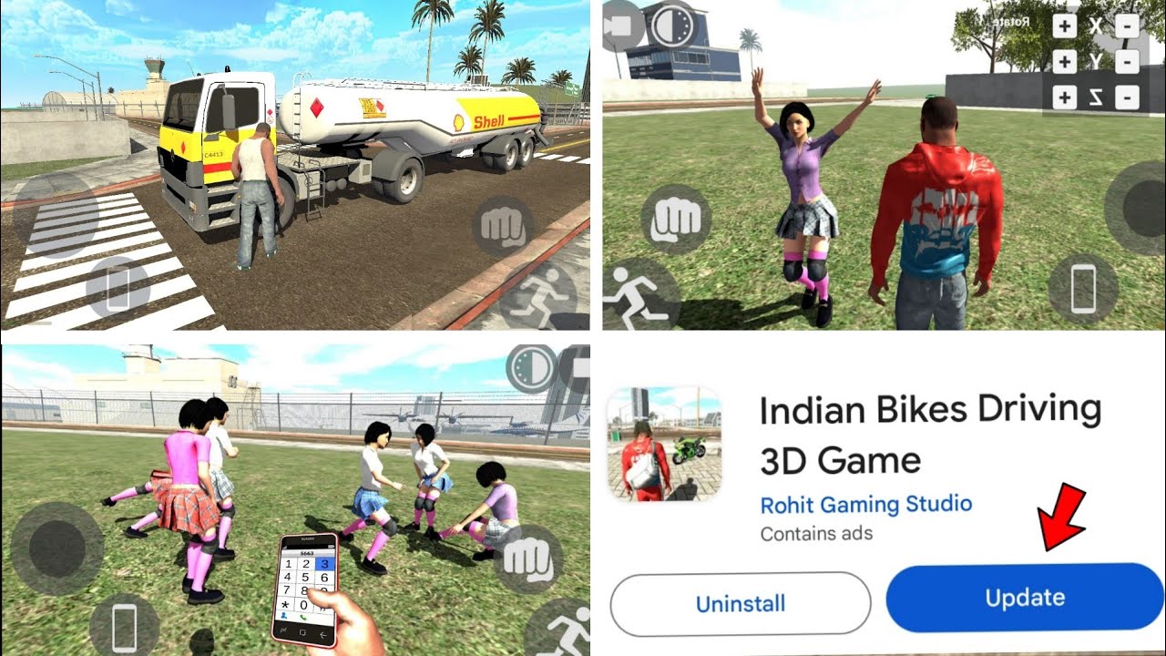 NEW UPDATE DANCING GIRL CHEAT CODE IN INDIAN BIKE DRIVING 3D NEW UPDATE 2024 - YouTube