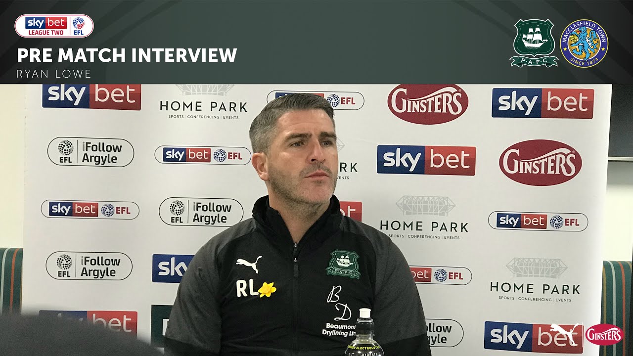 Pre Match | Ryan Lowe Previews Macclesfield Town - YouTube