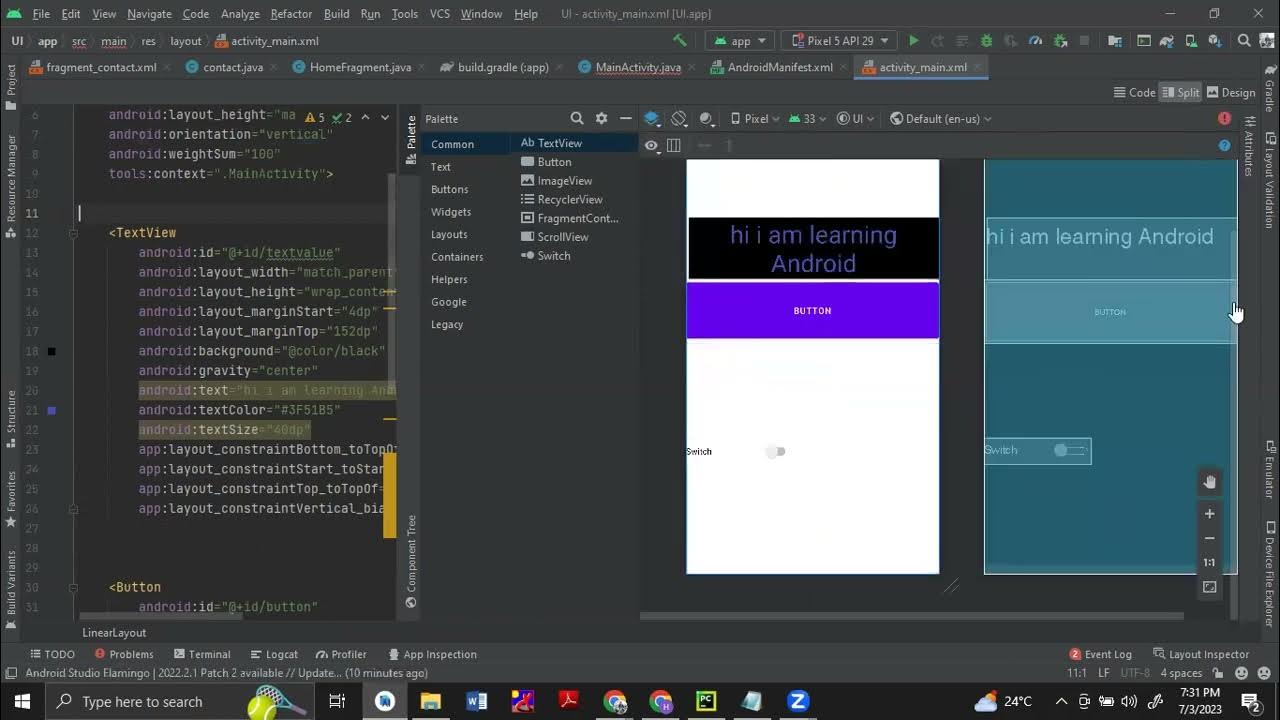 Android Linear Layout - YouTube