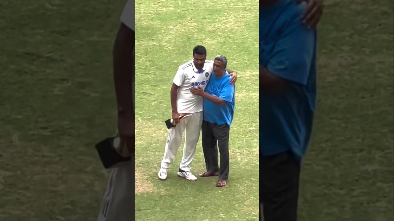 R Ashwin emotionally hugs his father and wife after retiring from ...