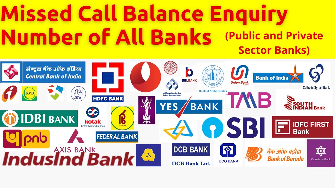 Missed Call Balance Enquiry Number of All Banks | How to check bank ...