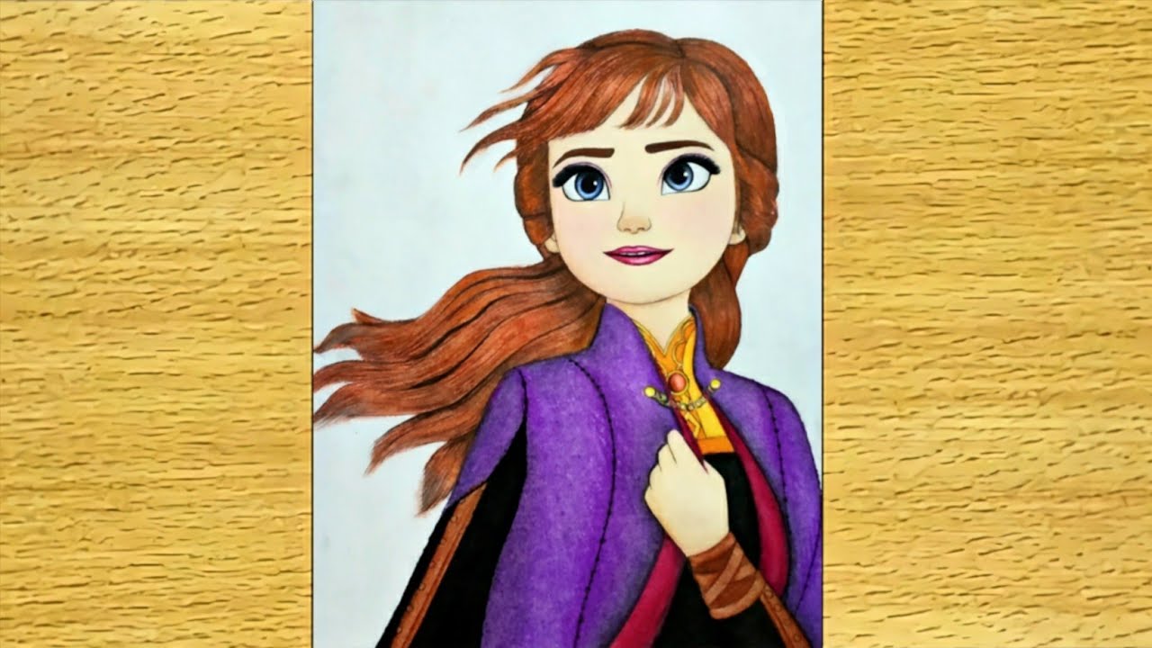 How to draw Disney Princess Anna || Step by step || easy drawing ...