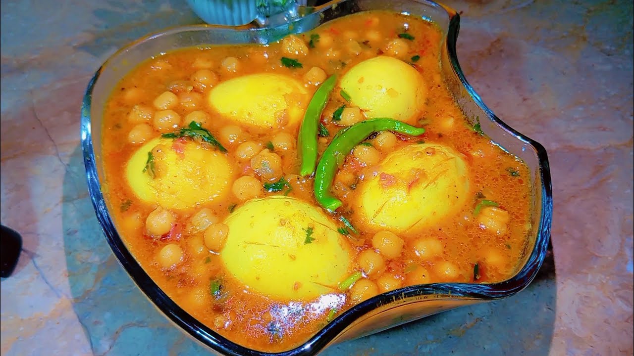 Anda Chana Recipe | Egg Chickpeas Recipe | Anda Cholay Recipe | Lahori ...