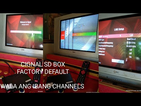 HOW TO FACTORY RESET CIGNAL SD BOX FOR MORE CHANNELS - YouTube