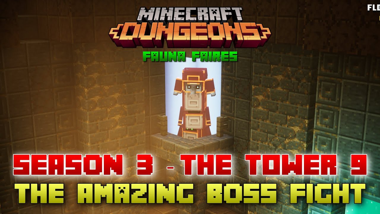 The Tower 9 Amazing Boss Fight, Minecraft Dungeons Fauna Faire - YouTube