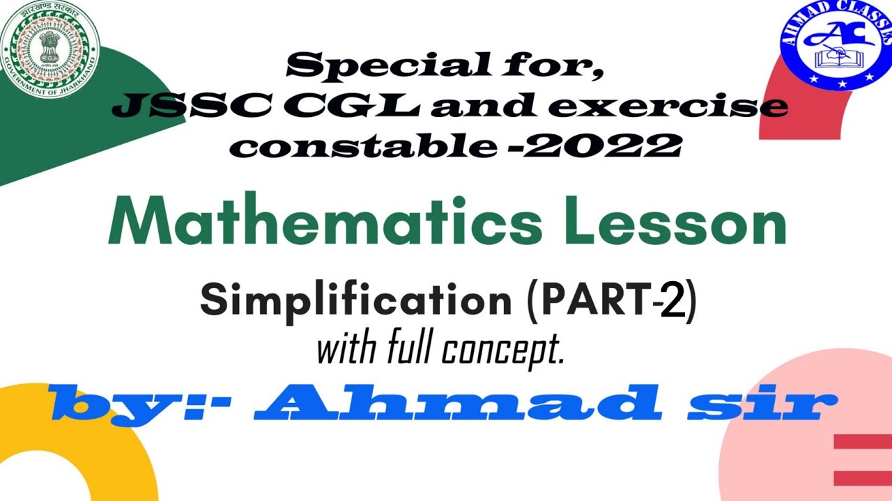 #simplification_Part(2)||Mathematics||For All Competitive Exam||JSSC ...