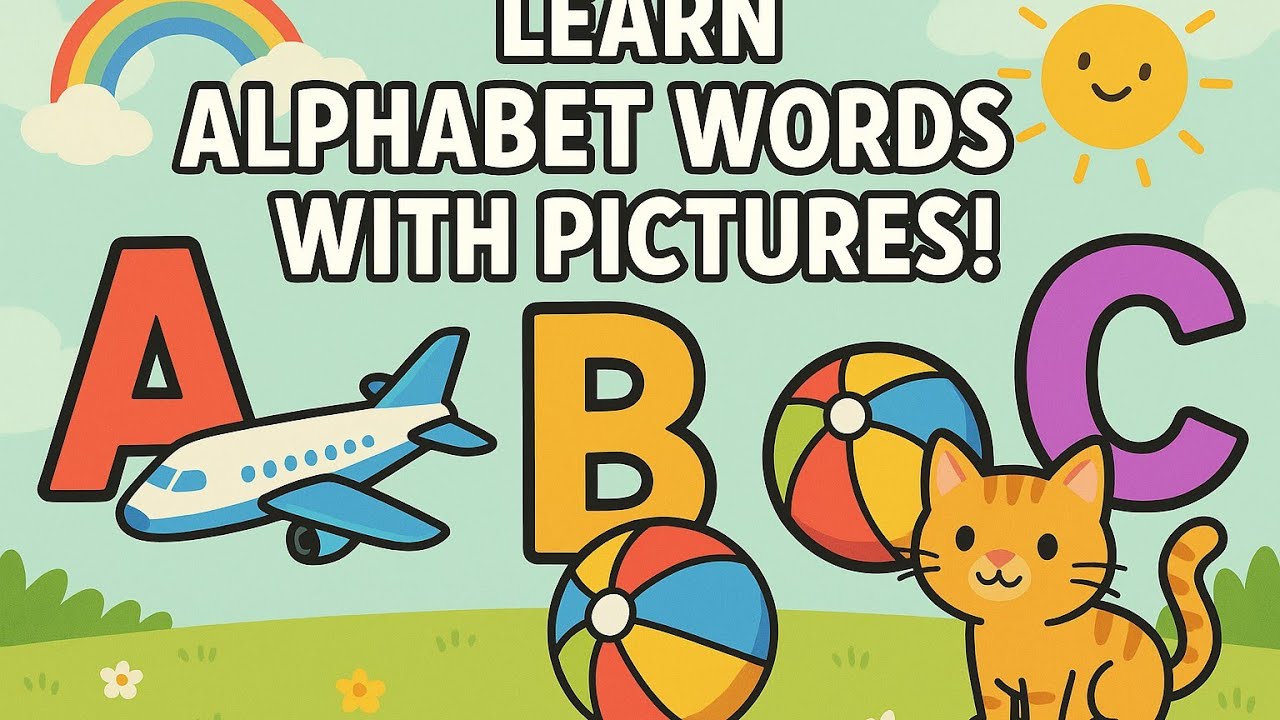 Learn Alphabet Words with Fun Pictures! A B C for Kids 🌈 ️🐱"** - YouTube