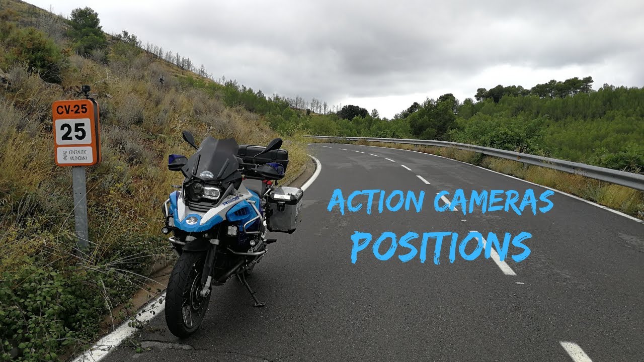 Motorcycle action cameras positions - YouTube