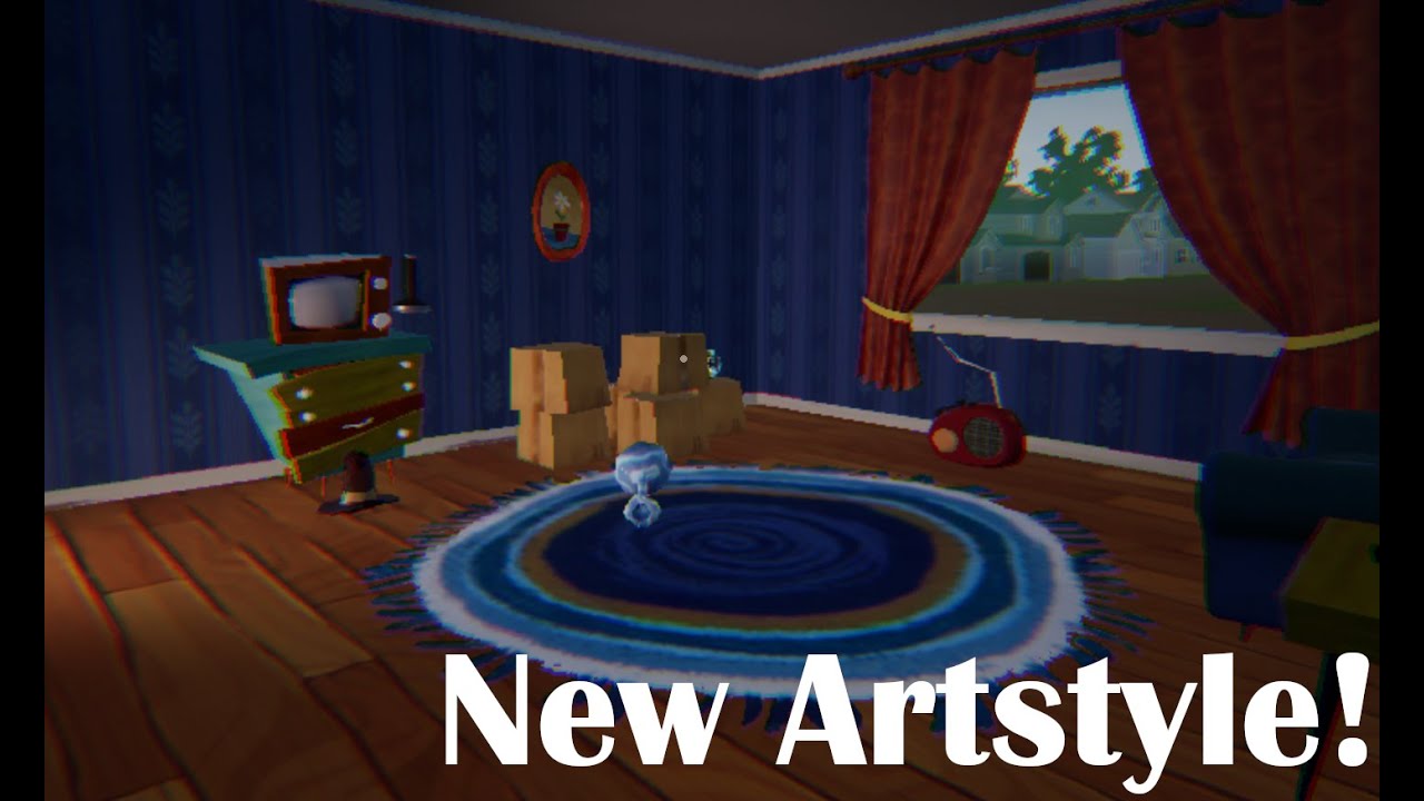 Giving the neighbor new art style objects! (with BXAC23) |Hello ...