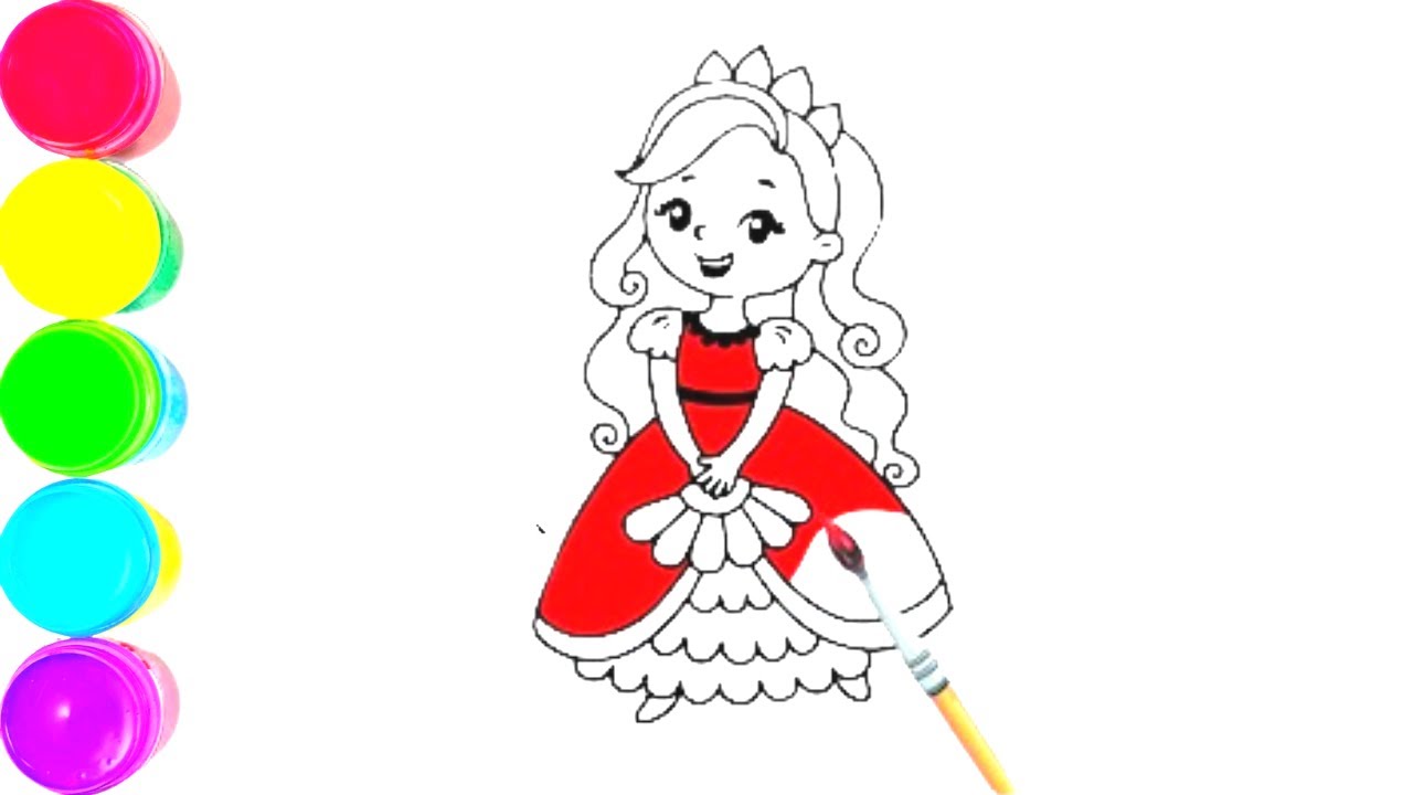 Princess Drawing, Painting and Coloring for Kids 2 - YouTube