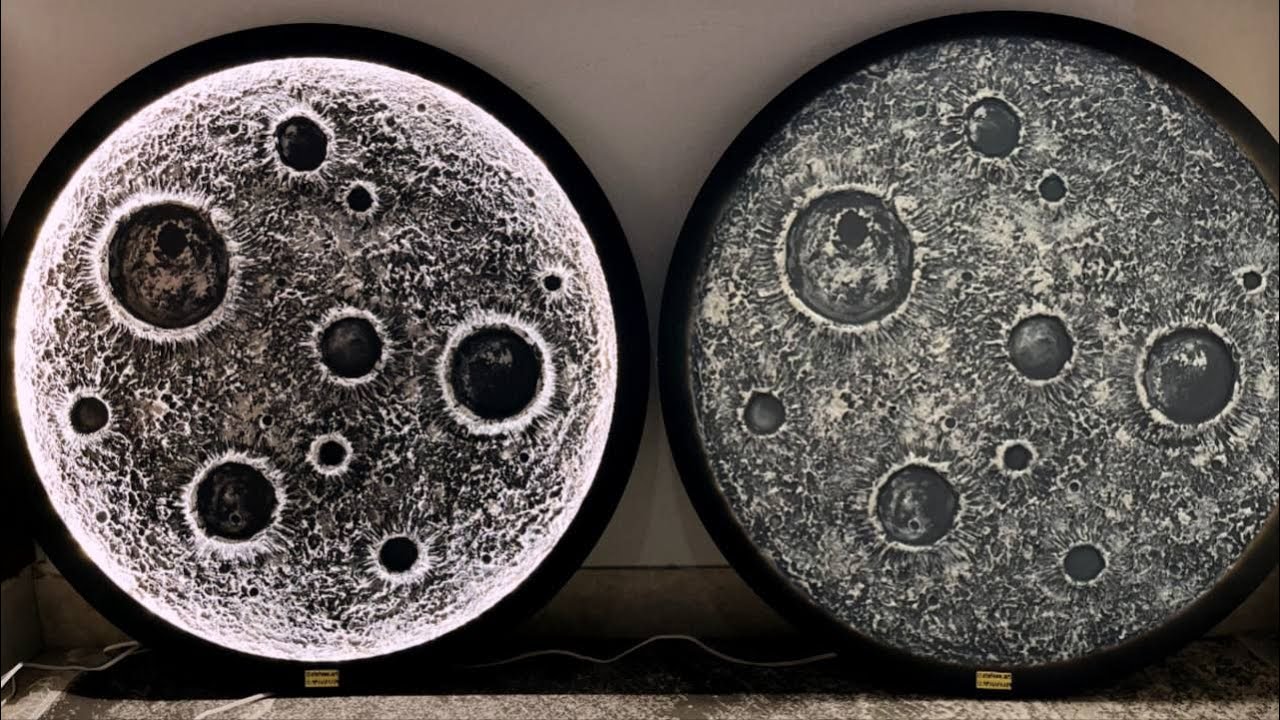3D decorative painting of the moon/painting of the moon with texture ...