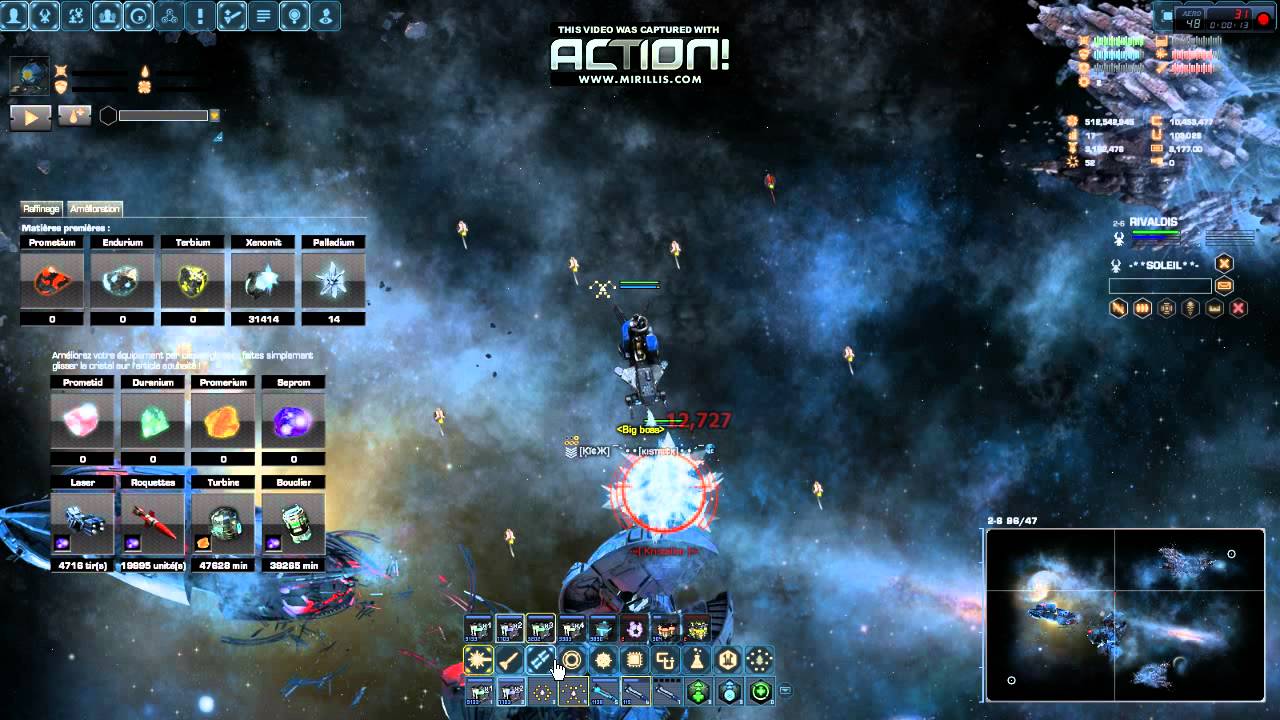 FR4 Darkorbit - Test dégats full iris full lf3 aegis no boost - YouTube