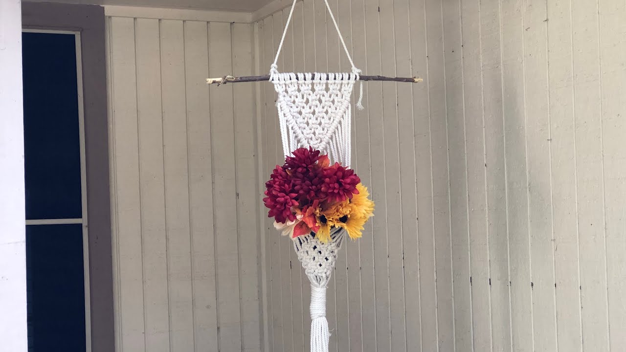 Macrame Plant Hanger for Beginners - Como tejer un Adorno de Macramé ...