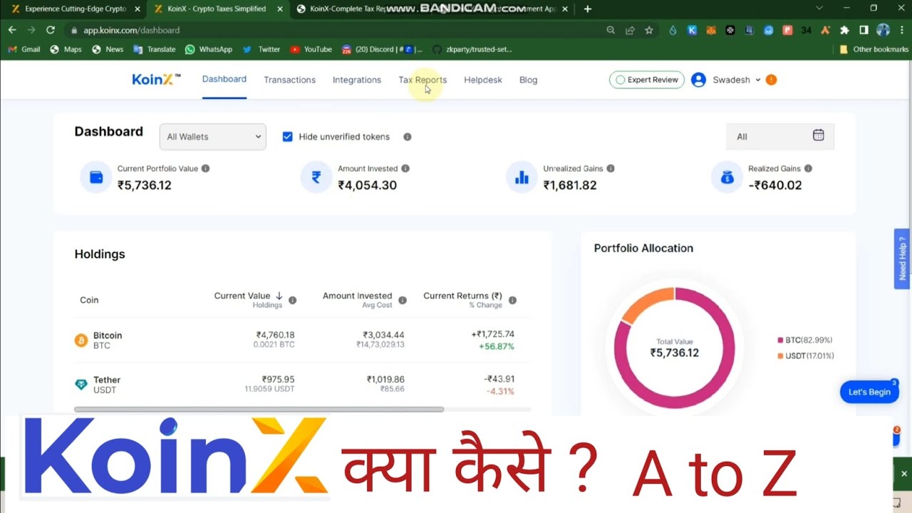 Koinx A to Z full demo |Beginner Guide|Calculate Crypto tax - YouTube
