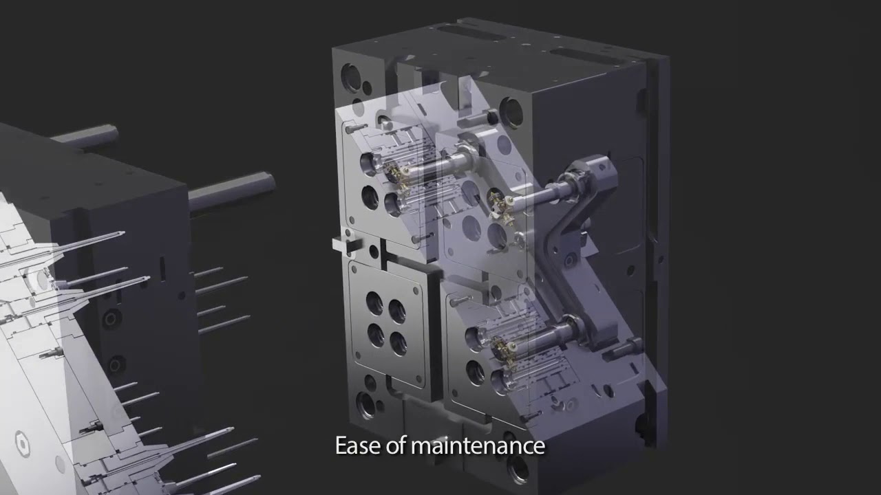 SolidWorks Tutorial #4: mold animation (injection mold) - YouTube