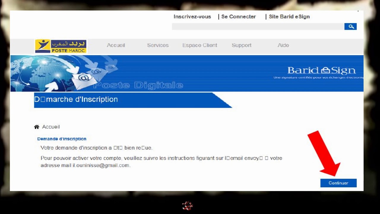 BARID E SIGN - INSCRIPTION ET ACCES A L’ESPACE CLIENT - YouTube