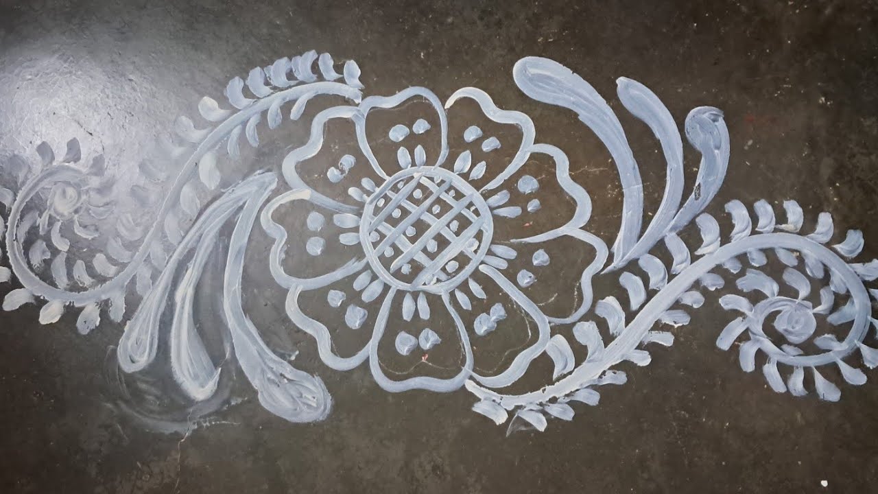 Border alpona design very easy and simple alpona design for festival# ...