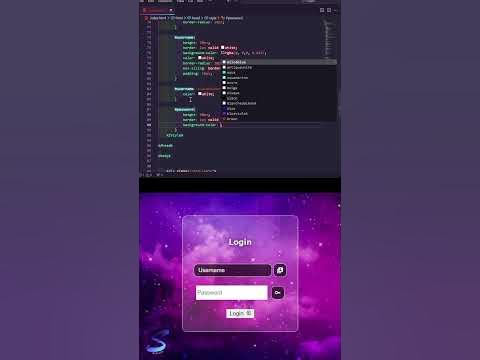 How to Create a Simple Transparent Login Page in HTML & CSS #shorts # ...