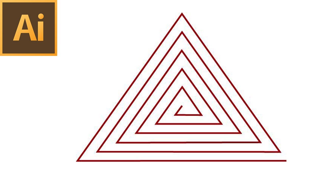 Triangular Spiral in Adobe Illustrator - YouTube