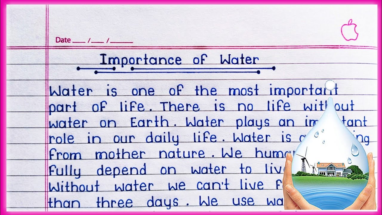 Essay on Importance of Water in English || Importance of Water essay in ...