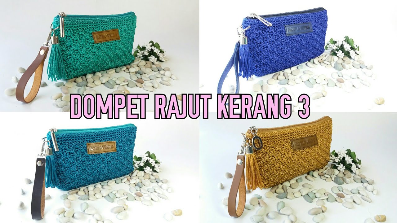 REVIEW Crochet Pouch || Dompet Rajut Kerang 3 - YouTube
