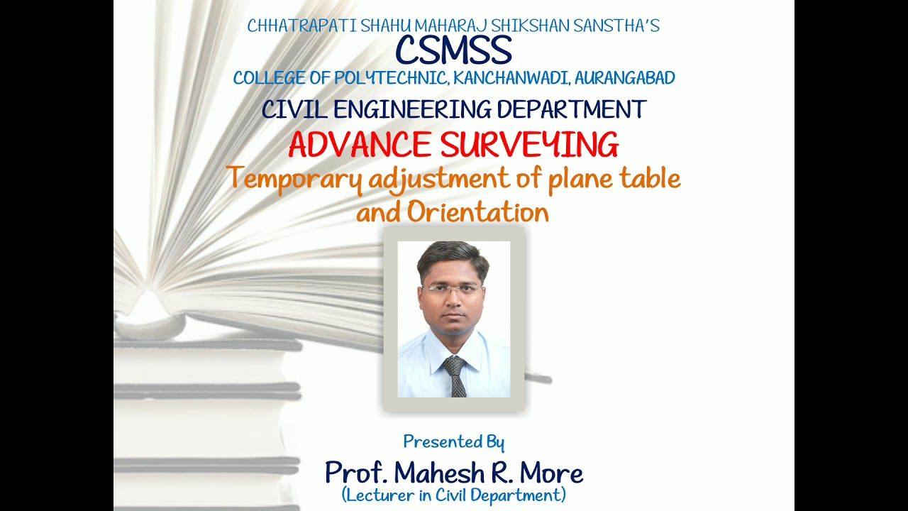 Temporary adjustment of Plane Table and Orientation - YouTube
