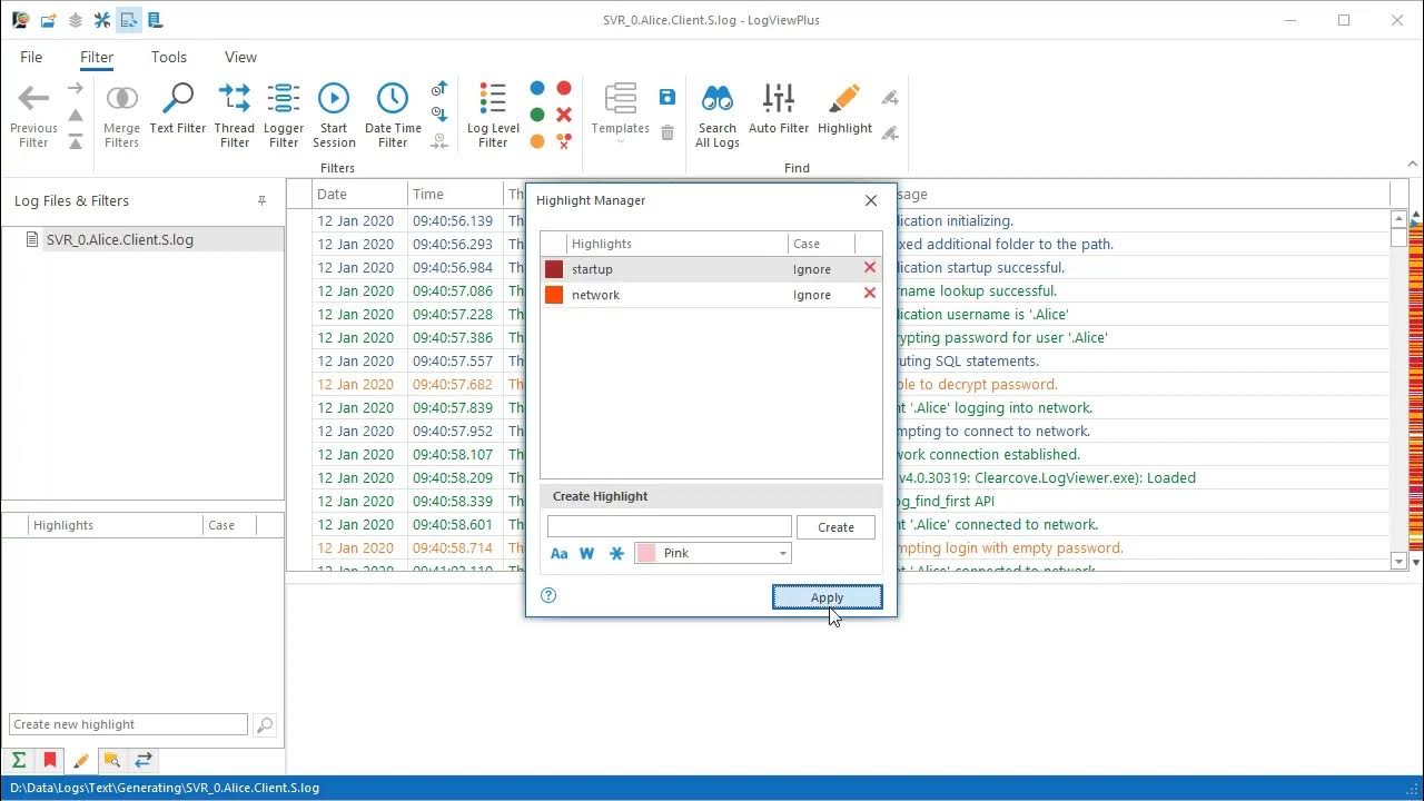 Finding Text in LogViewPlus - YouTube