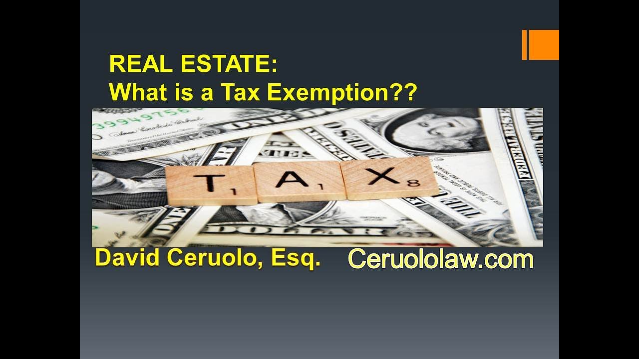 Residential Tax Exemptions explained...a/k/a Property Tax Exemption ...