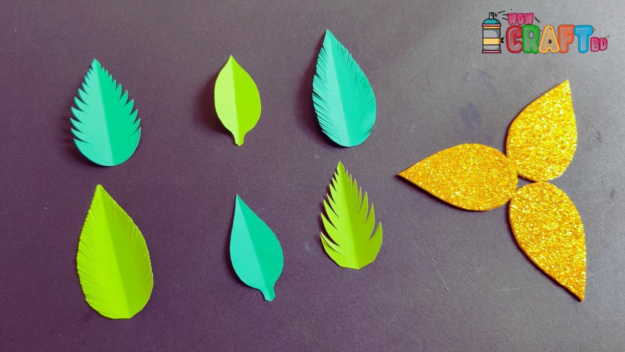How to make Paper Leafs | Paper Leaf DIY | Paper Leaves - Wow Craft BD ...