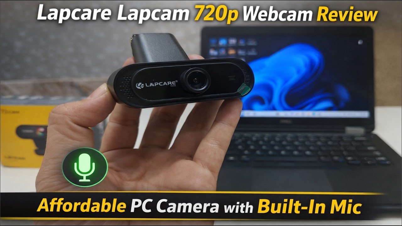 Lapcare PC Camera Review | 720p HD Webcam with Mic for Online Classes ...