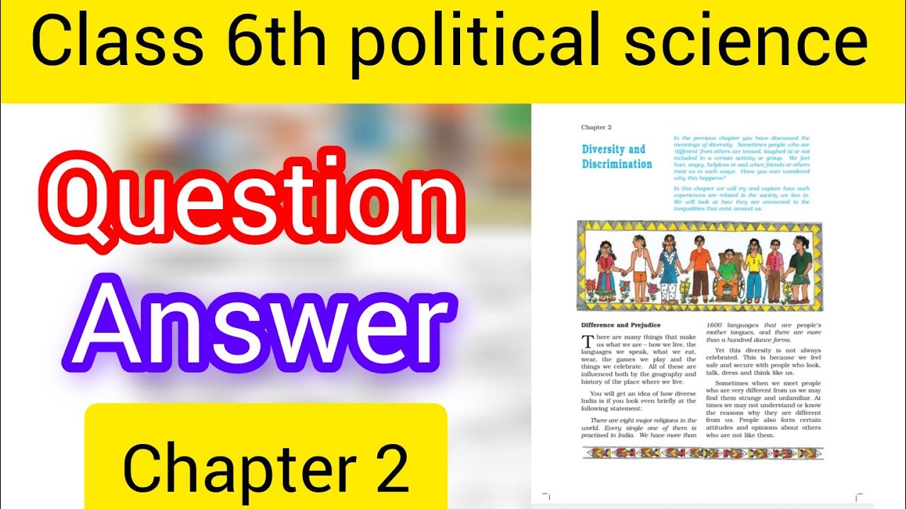 Diversity and Discrimination class 6th civics Question answer|| class ...