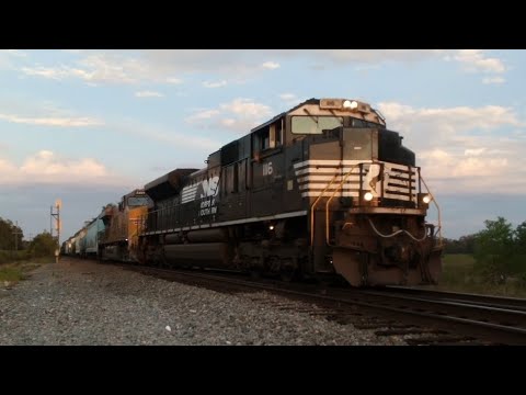 NS #1116 leads a SB UP manifest out of Livonia towards Lake Charles!!! - YouTube